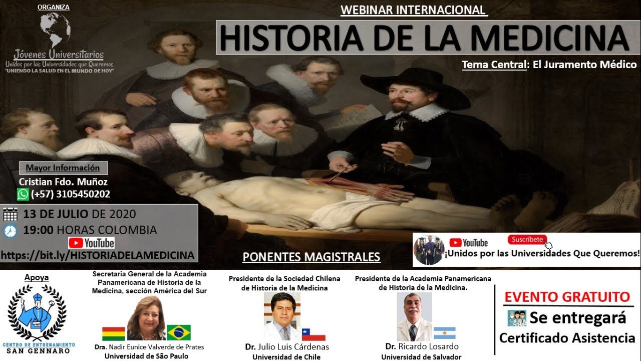 Webinar Internacional - HISTORIA DE LA MEDICINA