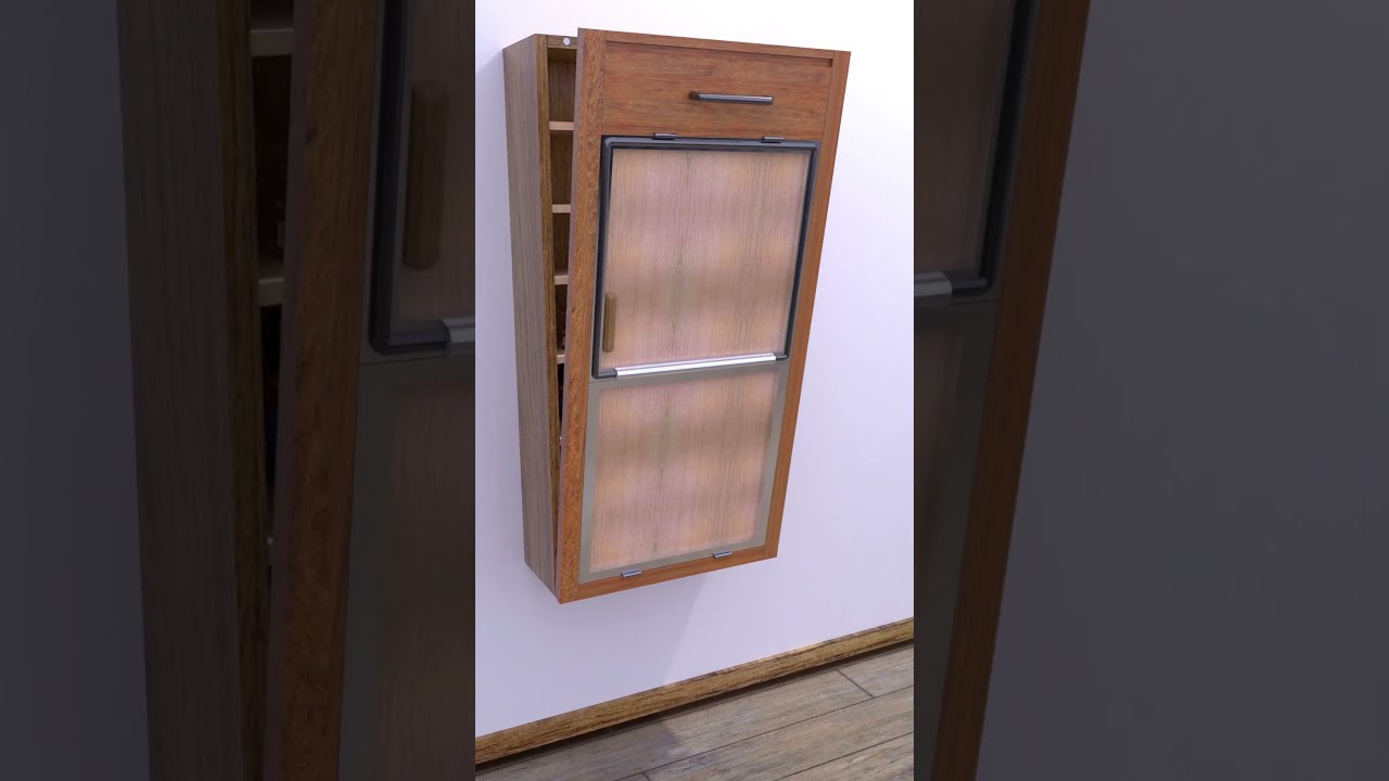 Transforming Kitchen Cabinets With Hidden Table