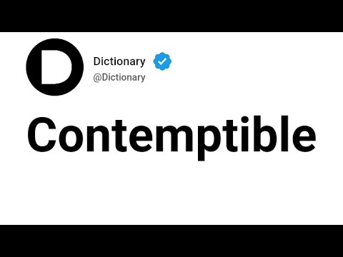 Contemptible Meaning In English