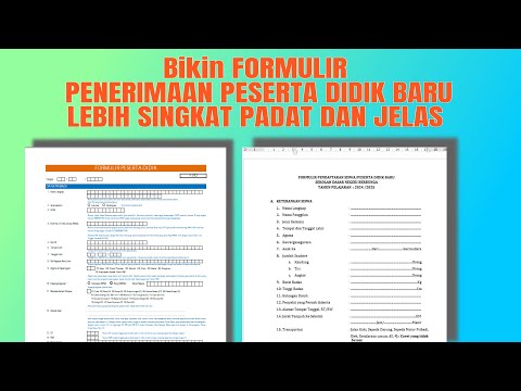 Bikin Formulir Penerimaan Pendaftaran Peserta Didik Baru
