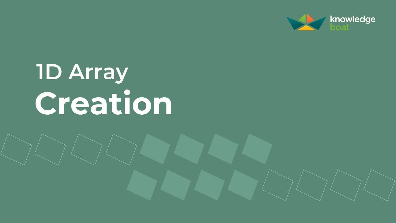 Single Dimensional Array: Creation with new Operator | Java & BlueJ | ICSE Computer Applications