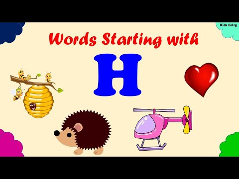 Learn Words Starting With Letter H | 40 Words that begin with H | List of H Words - Kids Entry