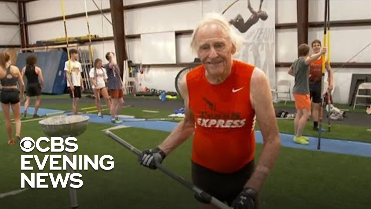 82-year-old pole vaulter sets records