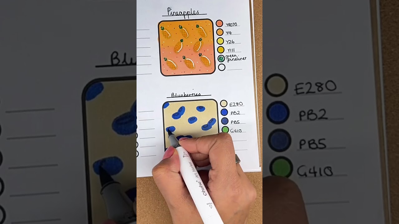 Berry Fun! 💙 Relaxing Blueberry Coloring Pattern 🎨✨