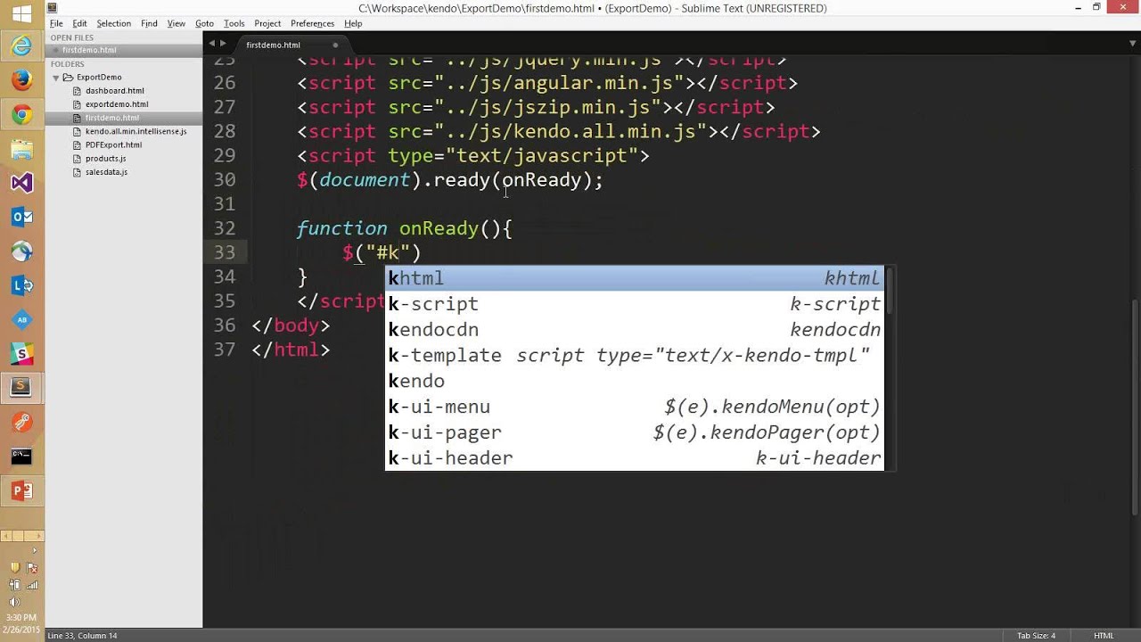 Easily Export data from Grid using Kendo UI
