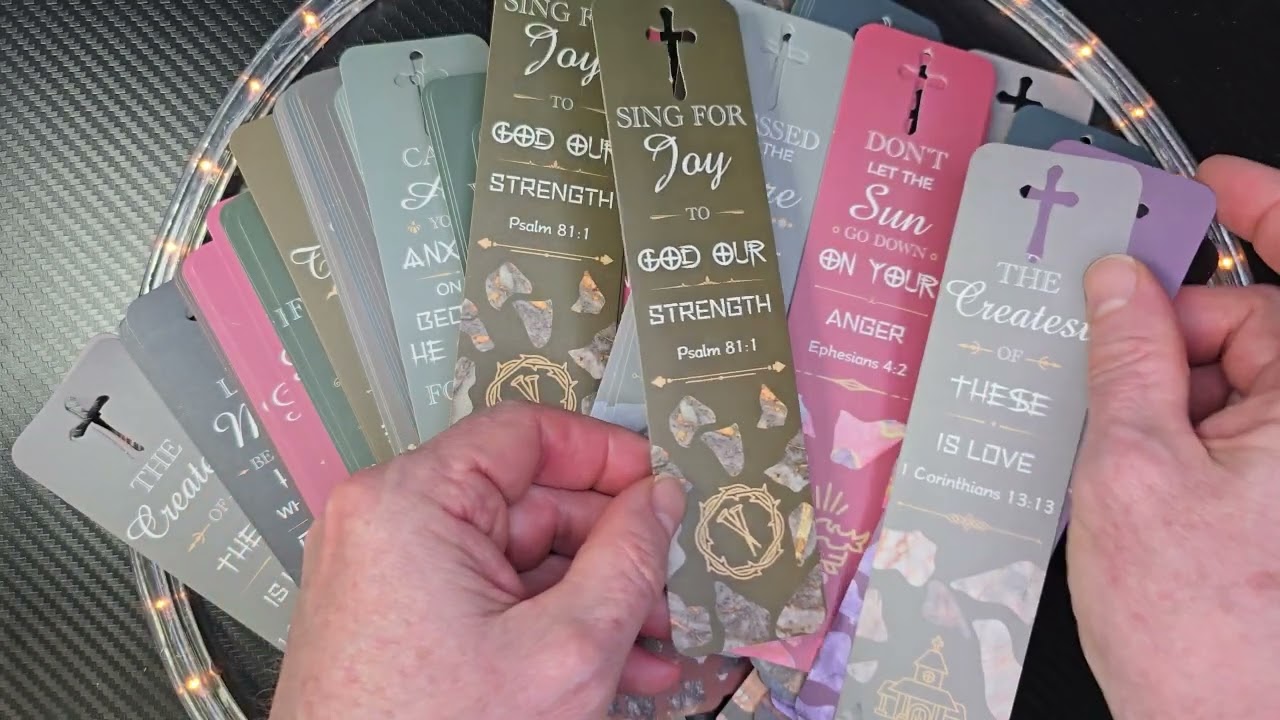 120 Pieces Bible Verses Bookmarks