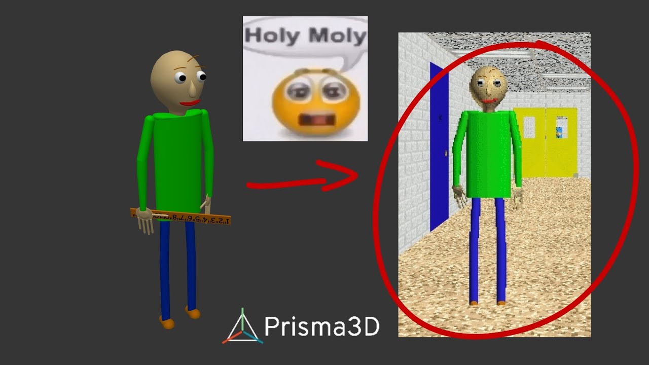 Accurate Baldi 3D Model for Prisma 3D