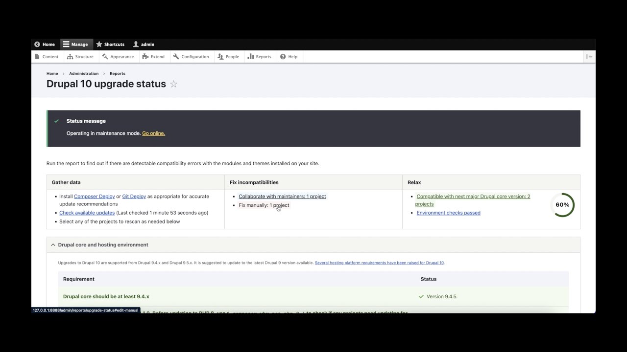 Drupal demo: upgrading from Drupal 9 to Drupal 10