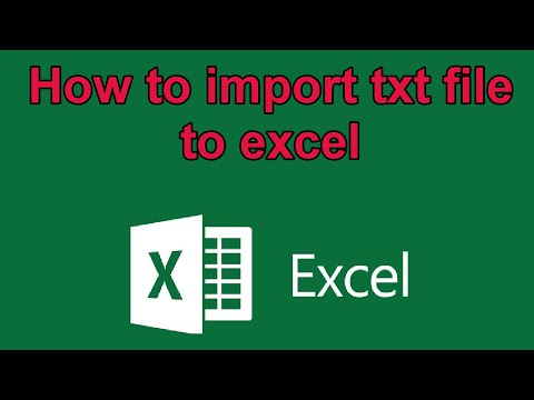How to import txt file to excel