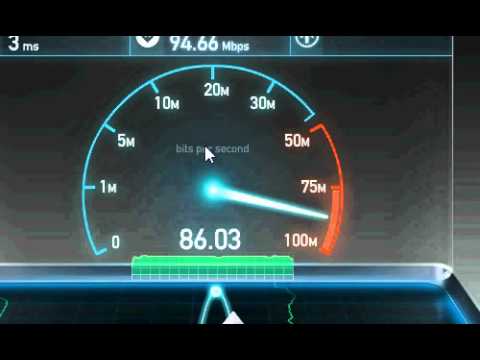 Around 100Mbps internet speed
