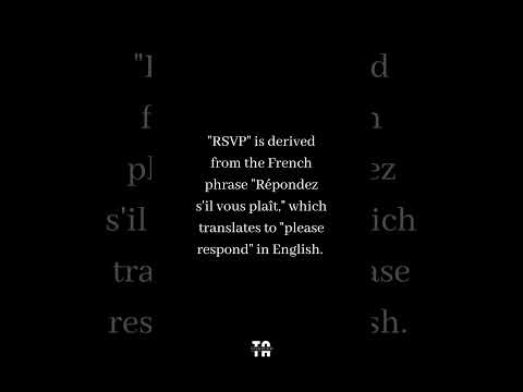 Abbreviation of RSVP? | #shorts #short #abbreviations #education #facts #interesting #knowledge