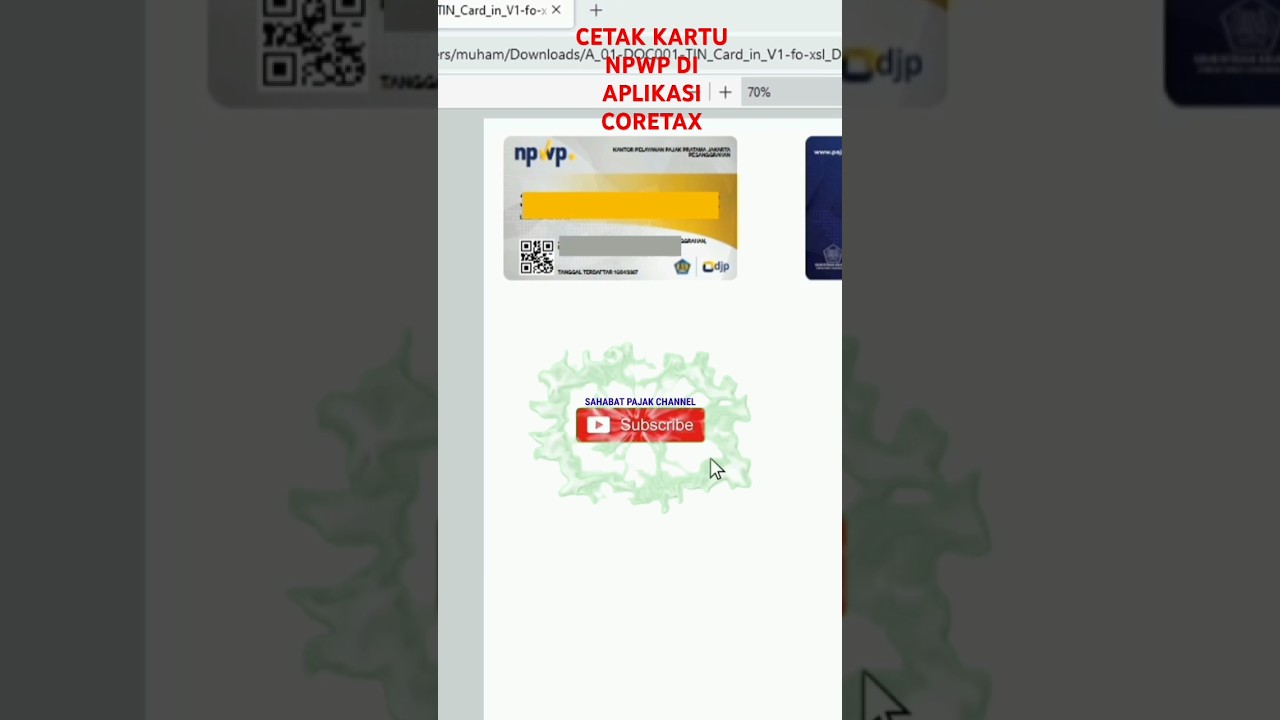 Cetak Kartu NPWP di Aplikasi Coretax #npwp #coretax #
