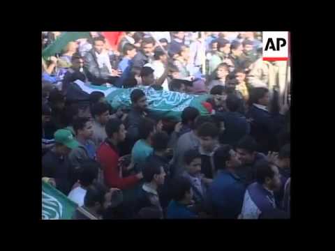 Funerals of palestinians killed 4/2 plus Arafat, Israeli reax