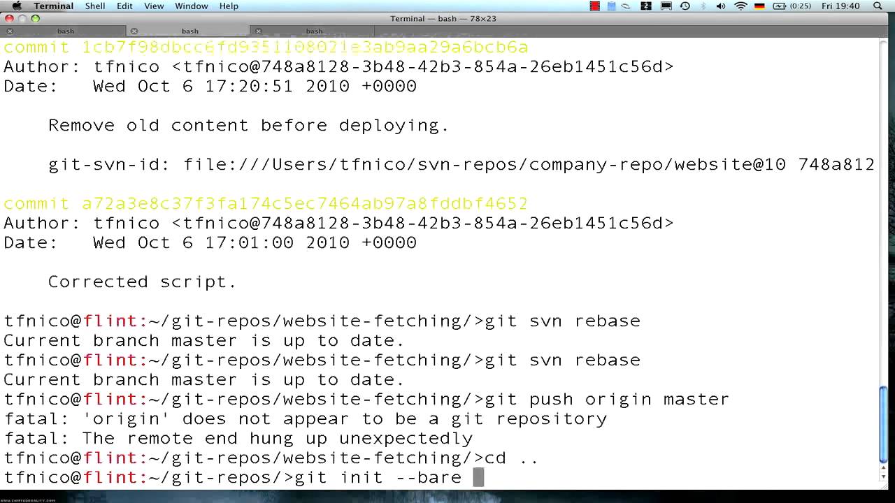 Git+SVN #5: Centralized Git-SVN mirror
