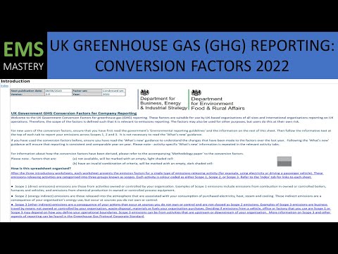 How to download and use the new UK GHG Conversion Factors for 2022