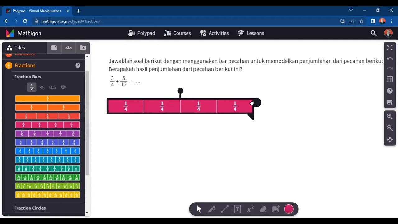 Video Pembelajaran Matematika - Contoh Pembuatan & Pengerjaan Soal dengan Menggunakan Mathigon