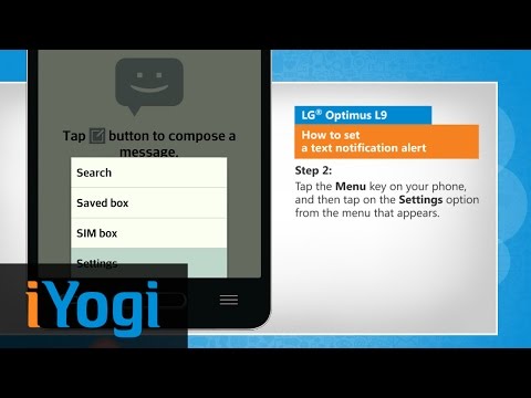 How to set a text notification alert in LG® Optimus L9 :Tutorial