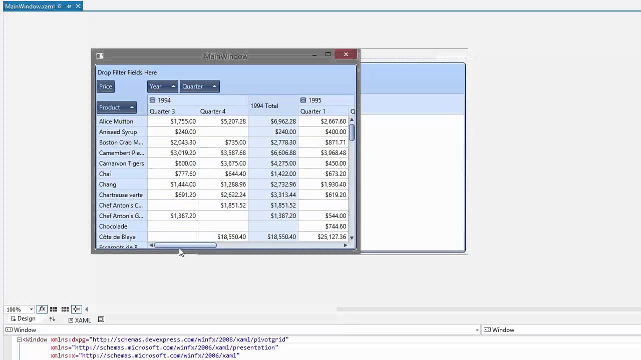 DevExpress WPF Pivot Grid: Pixel Scrolling