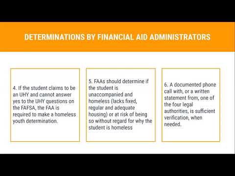 Supporting Homeless Youth with Financial Aid