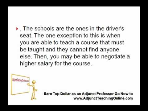 Community College Adjunct Professor Salaries