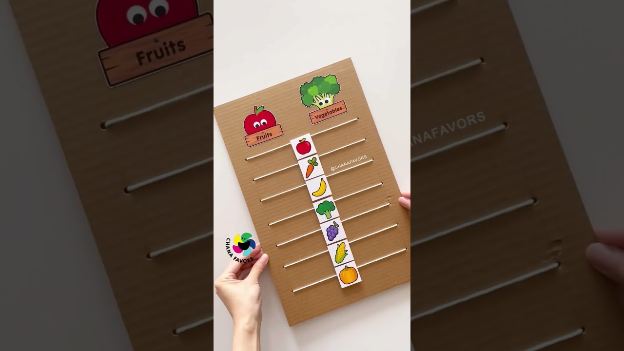 Kids Activity 🧩 | Fruit vs Vegetable Sort #printables #chanafavors #kidsactivities #learnenglish