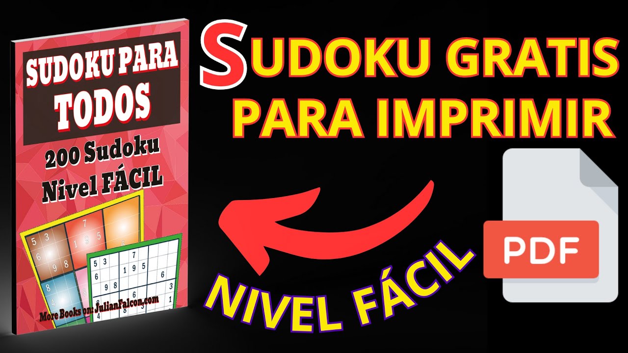 📕GRATIS ! Sudoku para imprimir nivel fácil PDF - TOTALMENTE sin pagar 💰