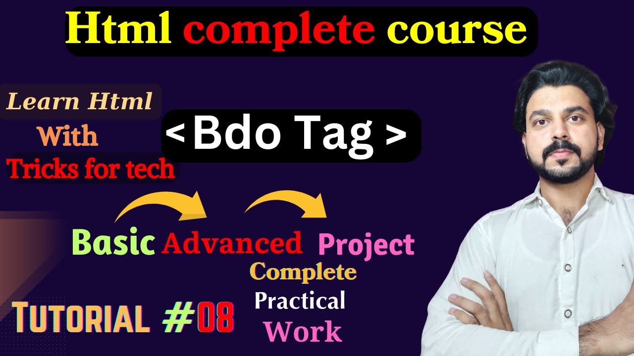 Bdo Tag in Html | Html Complete Course | Tutorial # 08 | Tricks For tech