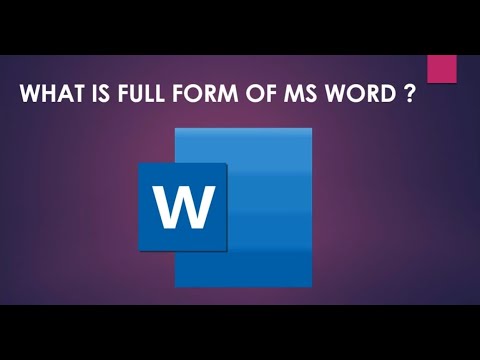 Full Form of MS Word - Quick Learn Computer