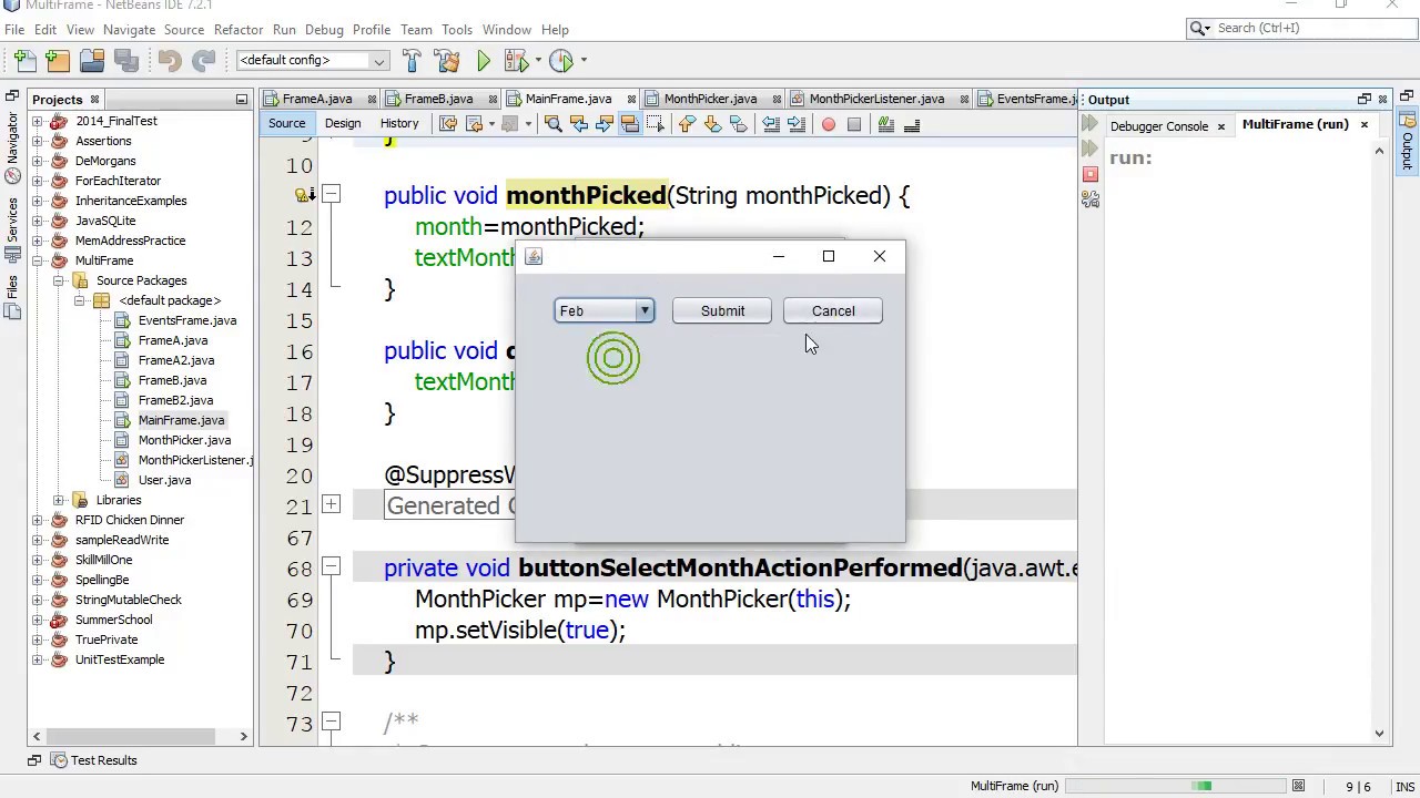 Java JFrames Share Data with other JFrames using Interfaces 03