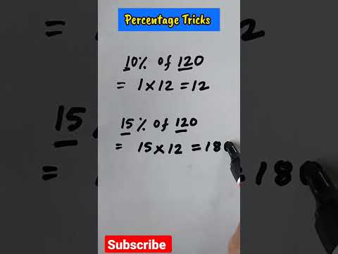 What is 10% of 120 and 15% of 120.Tricks...