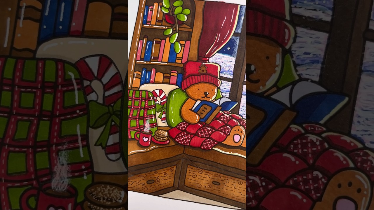 🎄 It’s beginning to look a lot like Christmas | Bobbie Goods coloring book, Ohuhu markers
