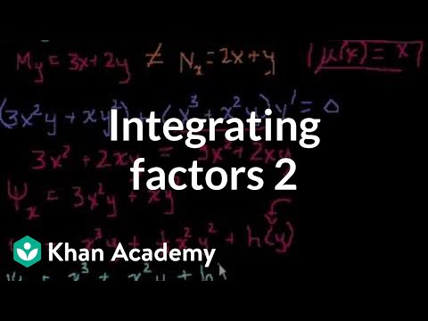 Integrating factors 2 (video) | Khan Academy