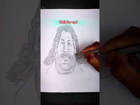 MS Dhoni #art #drawing #new #shorts