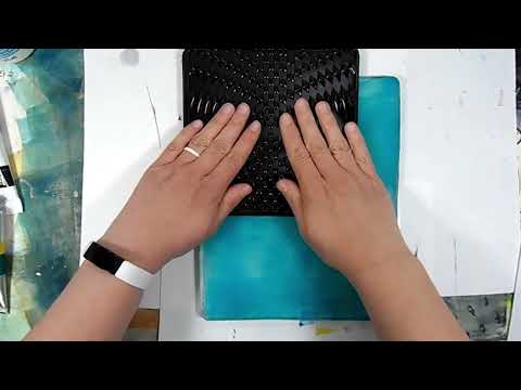 Using Texture Plates With My Gel Plate to Make Collage Paper.