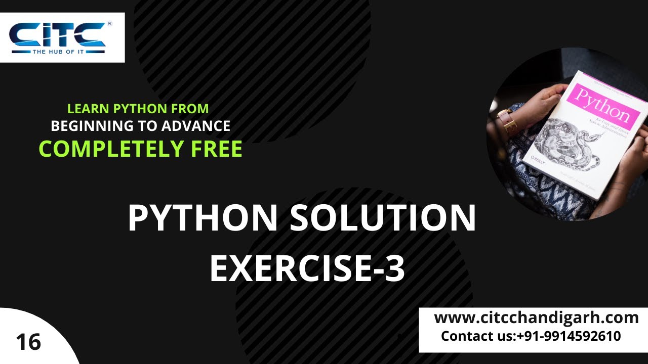 Python Solution Exercise-3 | Part-16 |
