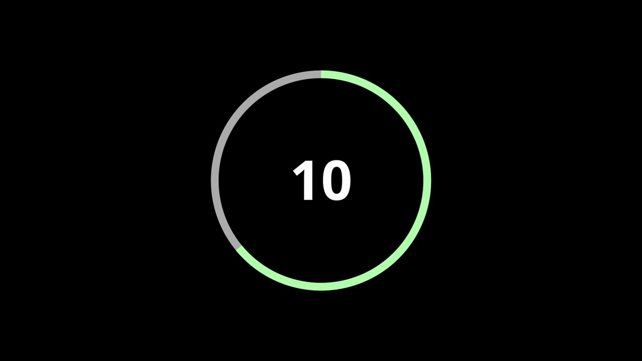 [4K] 15 Second Countdown Circle Timer