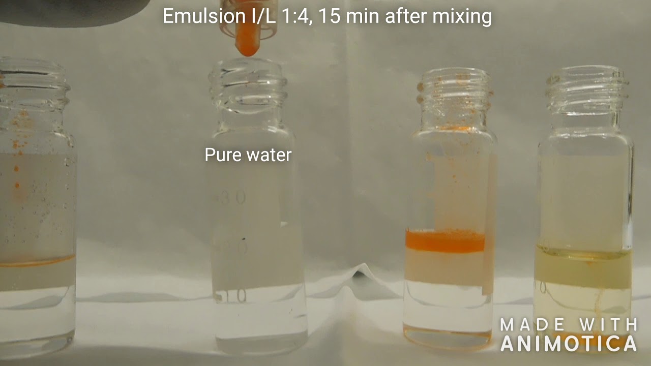 Droptest: Emulsion I/L 1:4