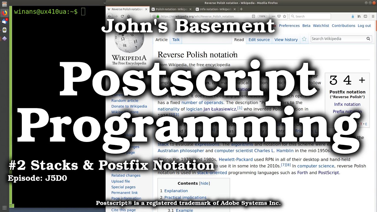 Postscript #2 Postfix Notation & Stacks