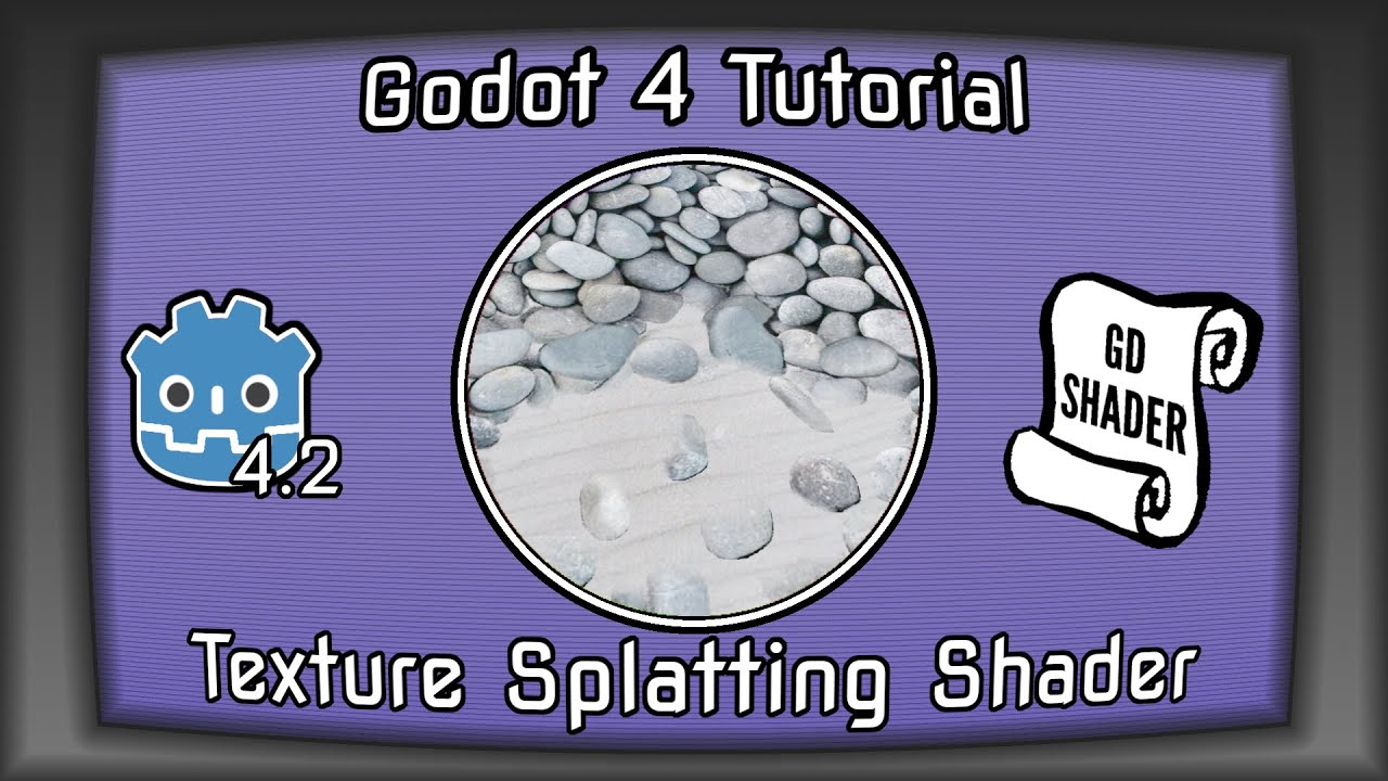 Godot 4, Shader Tutorial  - Texture Splatting  | Blend Textures | depthmap | heightmap