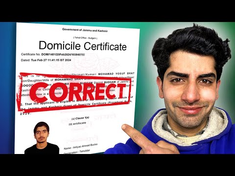 How to make Correction in Domicile Certificate Online in J&K | Domicile me Correction kaise kare J&K