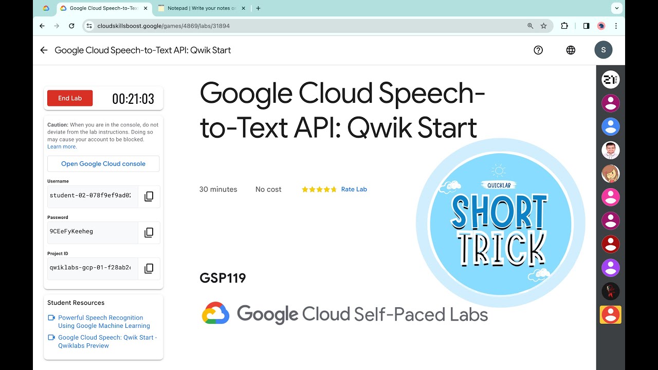 Google Cloud Speech-to-Text API: Qwik Start || #qwiklabs || #GSP119 ||  [With Explanation🗣️]
