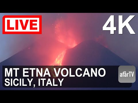 ???? Live Now: 24/7 Mt Etna Volcano, Sicily in 4K Ultra HD