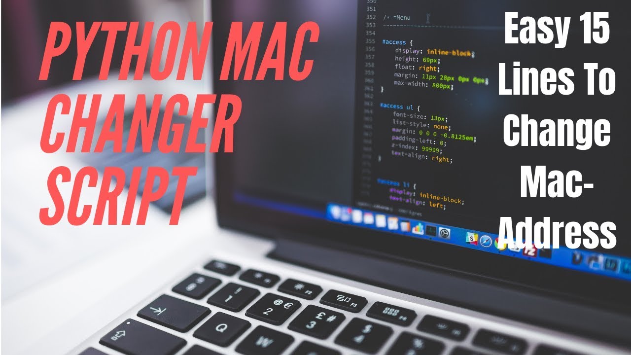 Python Script To Change Mac Address In LINUX | MacOs | Kali Linux