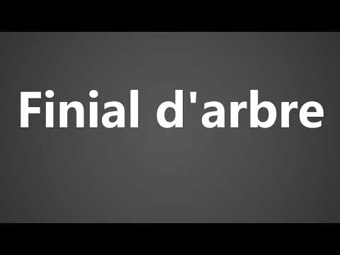 How to Pronounce Finial d'arbre