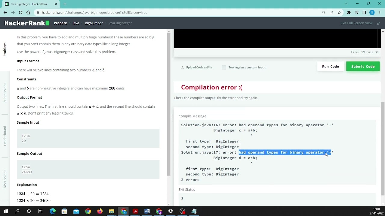 HackerRank Java : BigInteger