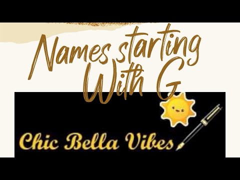 The meaning of the NAMES starting with G #meaning #name #names