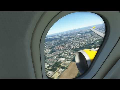 MSFS Wingview Fenix A320 Vueling Take Off Paris Orly (LFPO) 24 With the City in a distance