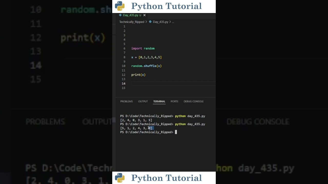 Shuffling Python Lists | Python Tutorial