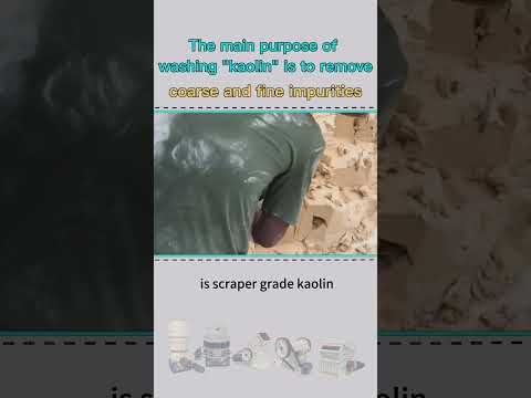What is the main function of washing kaolin clay?