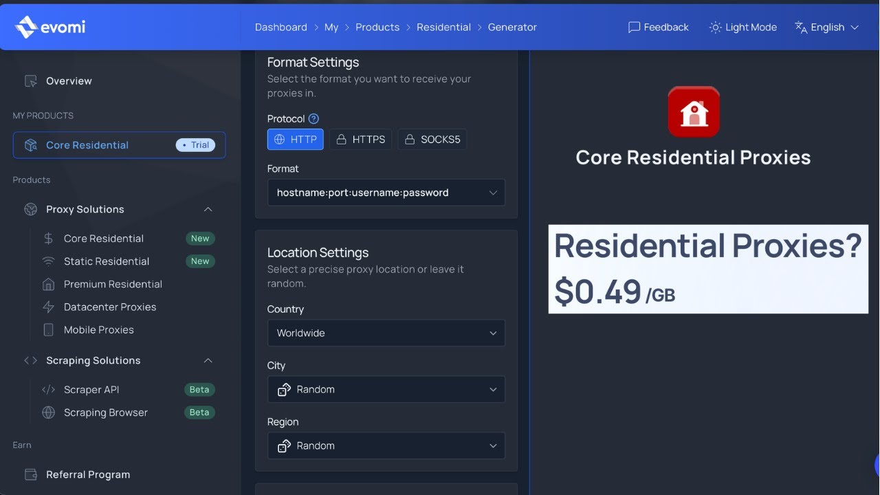 Evomi Proxy Review 2026 🔥 Residential Proxies + Proxy Generator Test
